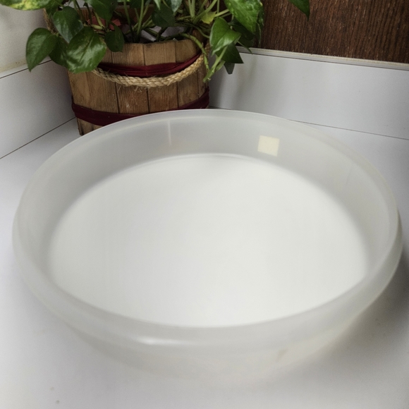 Tupperware | Kitchen | Vtg Tupperware Clear Frosted Round Storage ...